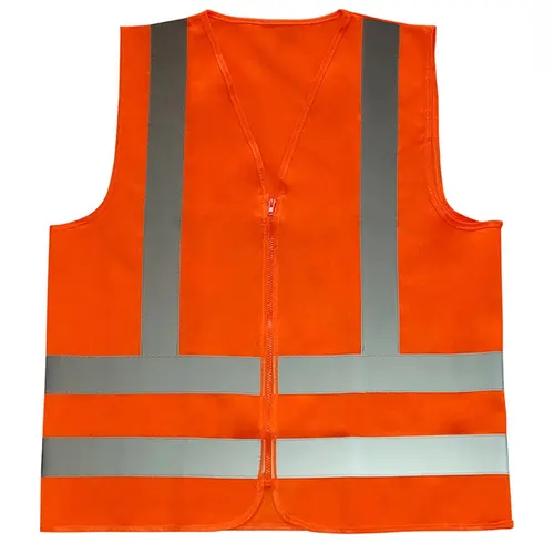 Colete Refletivo de Alta Visibilidade Fluorescente Laranja sem Bolso