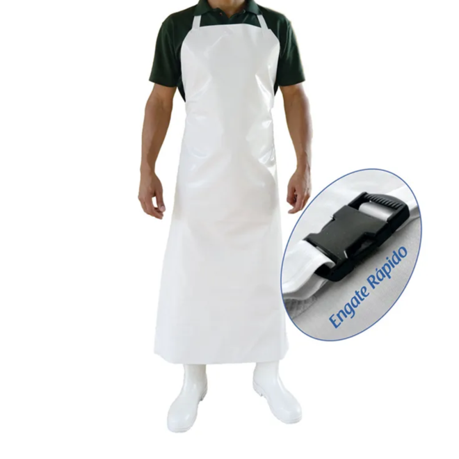 Avental Impermeável de PVC Branco 120x070 grosso T40 EGS CA 44647 273