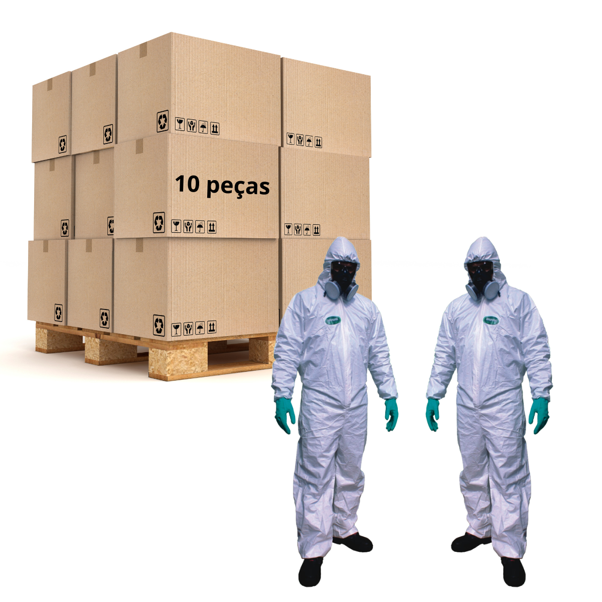 Macacão de Segurança COVERTECH 100 Tipo 6 VOLK CA 39183 com 10 unidades ...