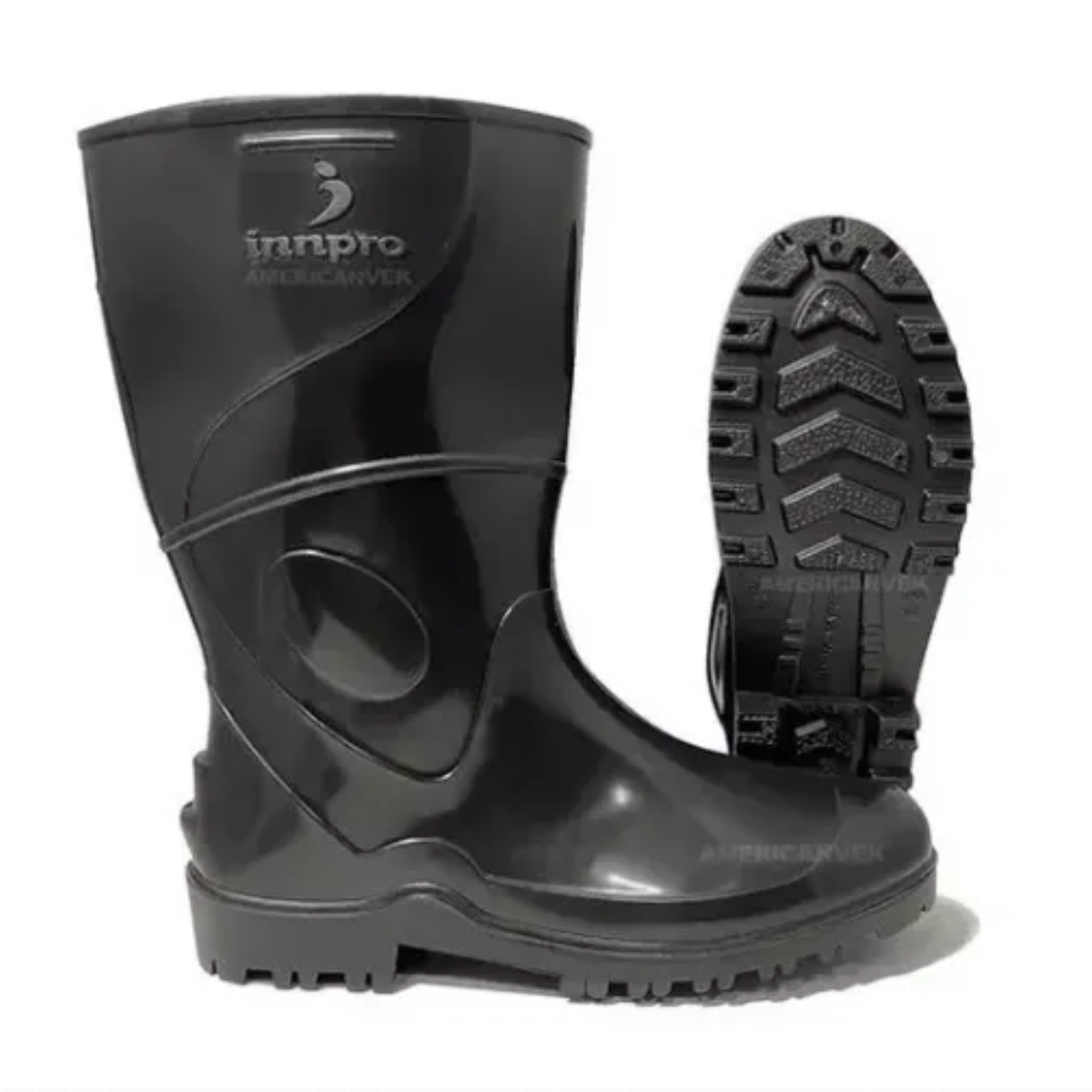 Bota de PVC Work Cano Médio Cor Preta Comprimento 28 cm CA 36025 INNPRO ...